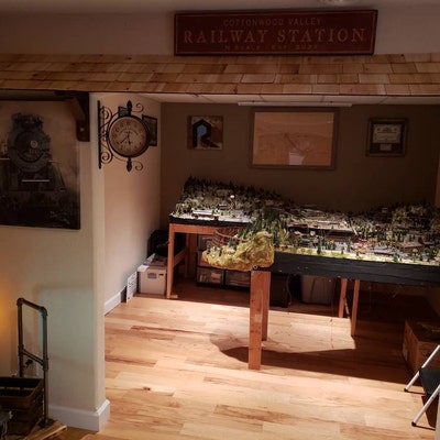 Custom Railway Station Wood Sign Hand Made Wooden Antique Train Decor ...