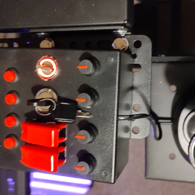 PC USB 27 Function Push Button Box Back Lit Red With Neon - Etsy