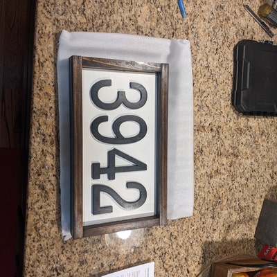 Farmhouse Style House Number Sign, House Number Sign,number Sign ...