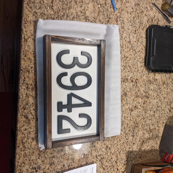 Farmhouse Style House Number Sign, House Number Sign,number Sign ...