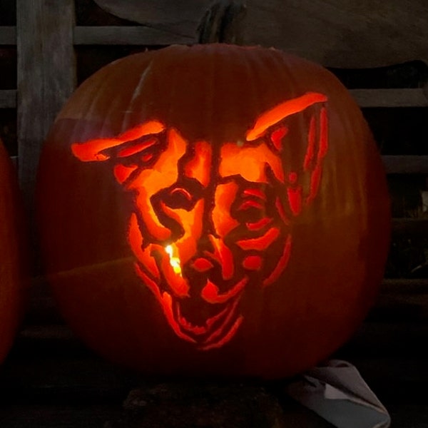 Staffy / Silhouette Series Printable Pumpkin Carving Pattern ...
