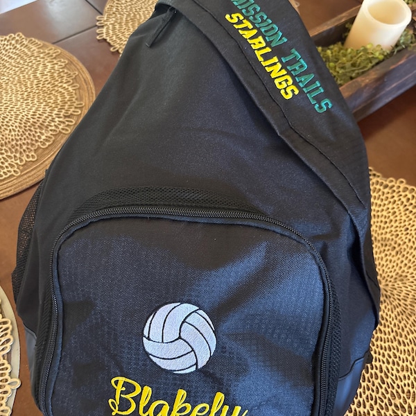 Personalized Volleyball Sling Backpack - Etsy