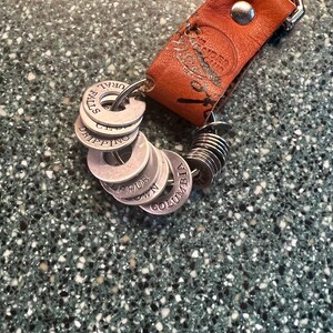 Travel Tokens and Leather Keychain Lanyard, Travel Lover Gift ...