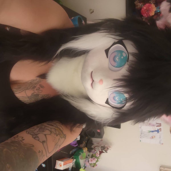 Cute Fursuit Head Base Smiling Face kigurumi Mask Basecheap Furry ...