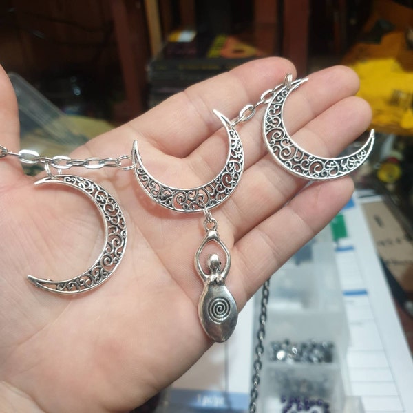 Silver Moon & Stars Belt, Witch Chain Belt, Halloween Costume Jewellery ...