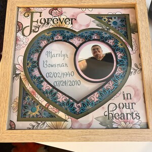 CUSTOMIZABLE 3D MEMORIAL Shadow Box Svg for Cricut for - Etsy