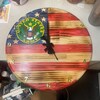 American Flag Clock,rustic USA Clock,patriotic Wall Clock,usa Flag ...