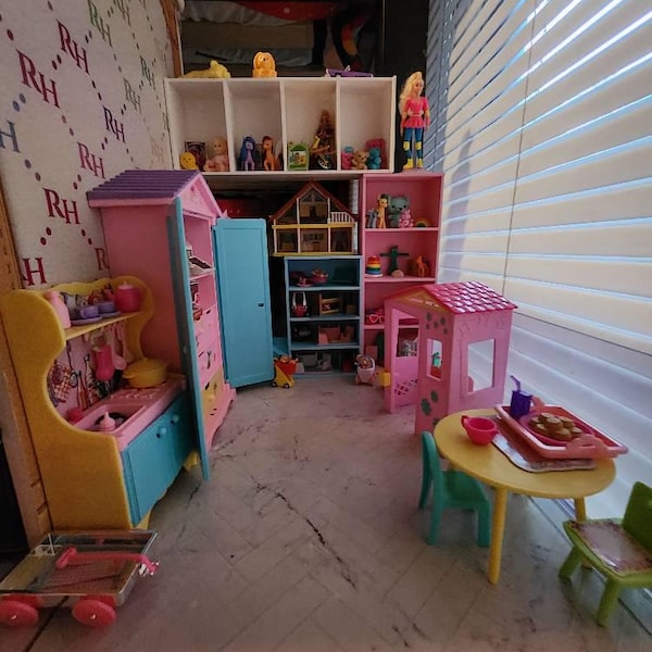 Doll House Shelves - Doll Furniture - Pick Your Colors - 1:6 Scale - Etsy