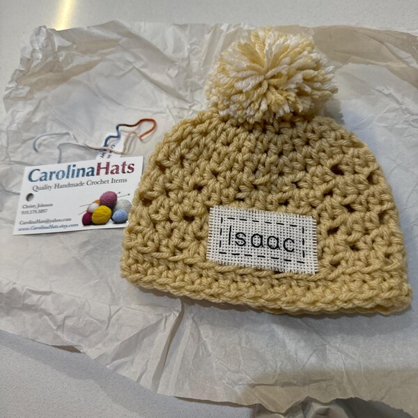 Monogrammed Baby Boy Winter Hat, Baby Boy Hat, Personalized Baby Hat ...