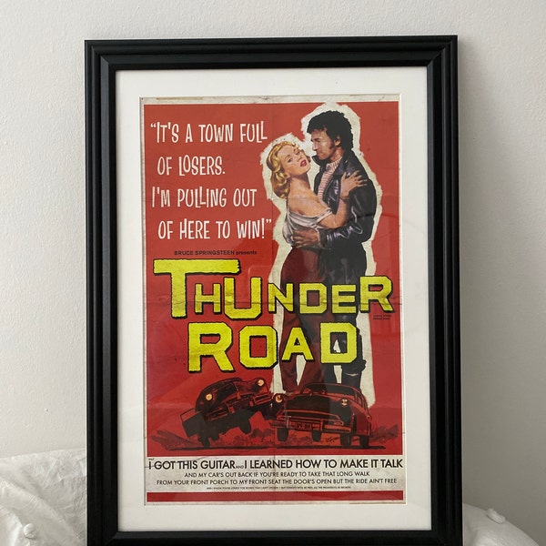 Bruce Springsteen "thunder Road" Hot Rod Movie Poster Mashup Art Print ...