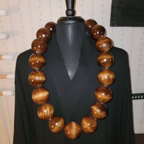 EXTREMELY LARGE Ogun Warrior Necklace/extra Large Wooden Bead Necklace ...