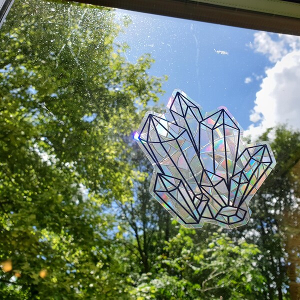 Suncatcher Sticker Set of 3 Stickers, Rainbow Window Decals, Prismatic ...