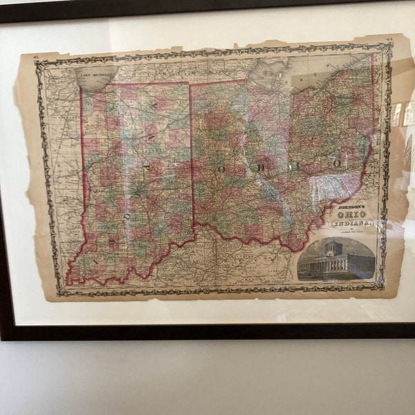 Original 1862 Map of Mexico - Etsy