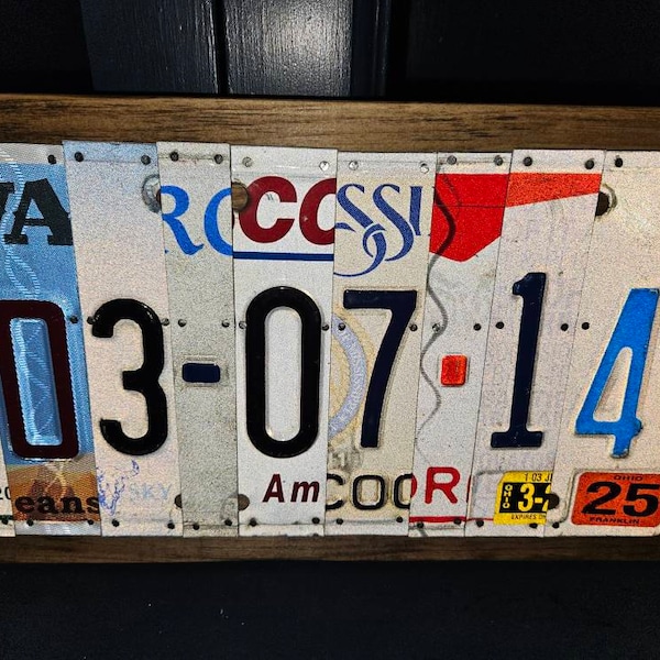Custom 10 Year Anniversary Sign, Unique Wedding Gift, License Plate ...