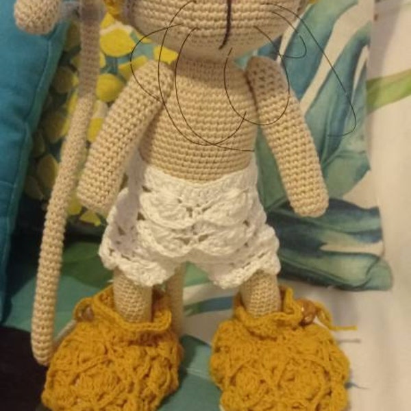 Amigurumi Crochet Tilda Cat Pattern. Unclothed. Cat ONLY, Pants Not ...