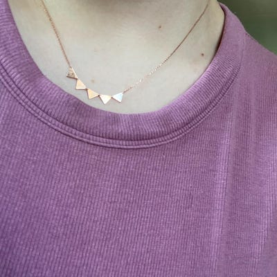 14K Gold Glitter Chain Y Drop Necklace, Flat Link Chain Y-drop Chain ...