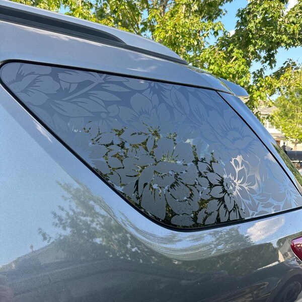 Fits 2011-2019 Ford Explorer Rear Side Window Floral Flowers Decal ...
