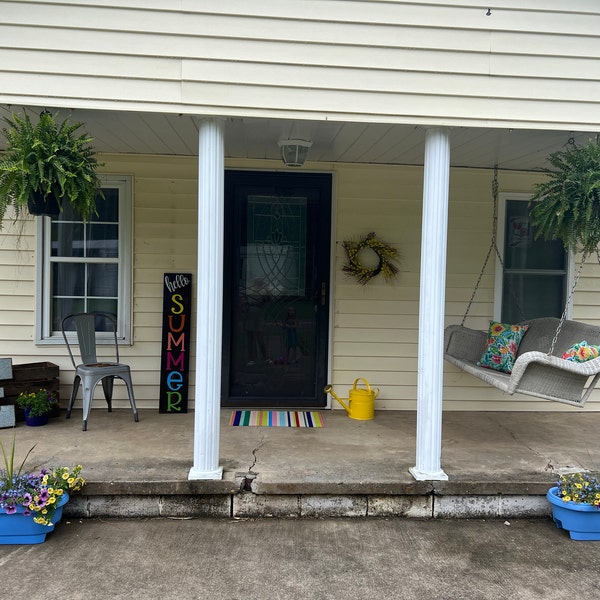 Hello Spring Leaner| Hello Spring Porch Sign| Spring Porch Sign| Spring ...