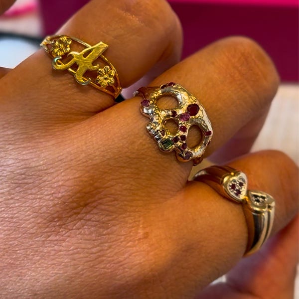 SALE! the Sapphire Skull Ring Handcrafted Silver Custom Made to Order ...