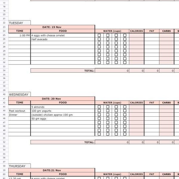Printable Personal Training Program Sheet Templates - for Personal ...