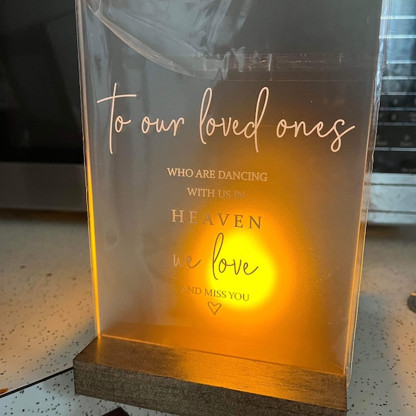 Our Loved Ones Dancing With Us in Heaven, Wedding Memorial Sign ...