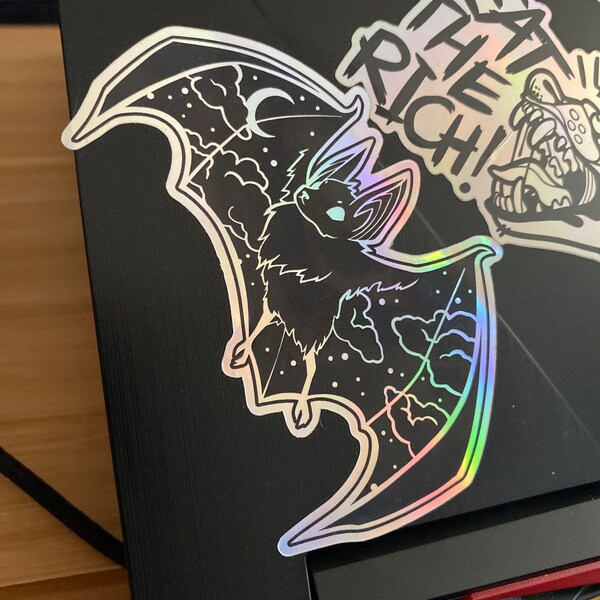 Holographic Bat Sticker - Etsy