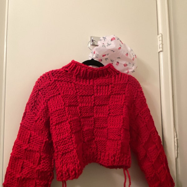 CHECK MATE SWEATER | Knitting Pattern | Sweater Pattern - Etsy