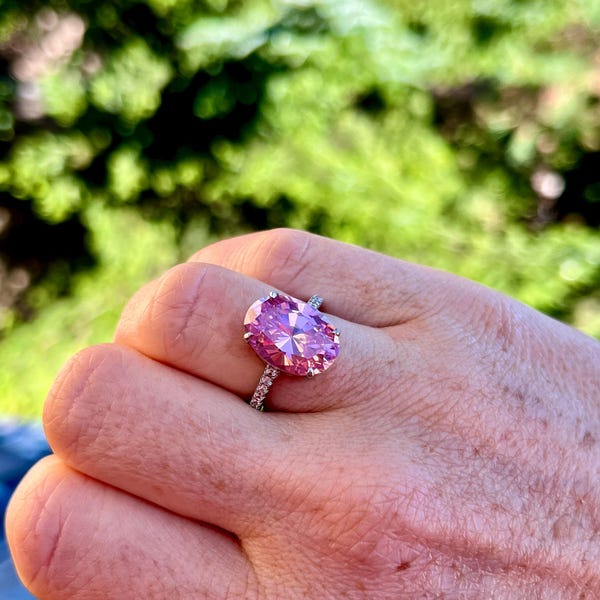 DAZZLE Ruby Necklace. Sterling Silver Gemstone Necklace, 40th Wedding ...