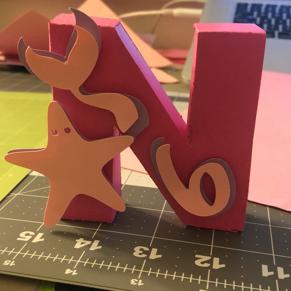 3D Letter A-Z and Numbers 0-9, Layers Included. Digital Cut PDF SVG and ...