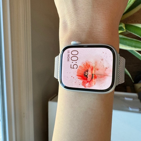 Floral Garden Apple Watch Wallpaper, Flower Watch Face, Floral ...