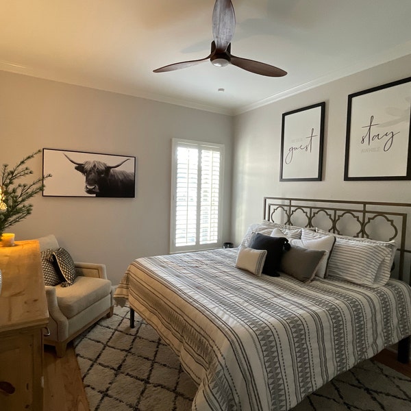 Guest Room Poster Prints Set of 3 | Be Our Guest, Stay Awhile, Get ...