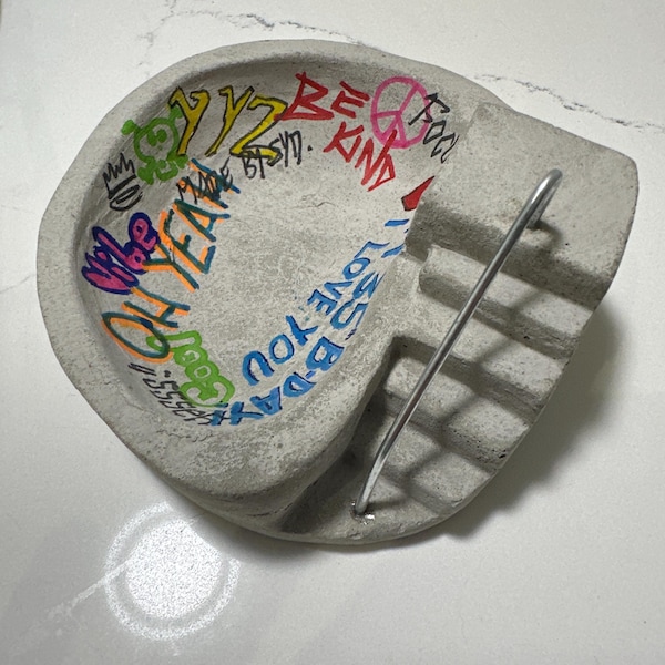 Concrete Graffiti Skate Bowl Decoration - Etsy