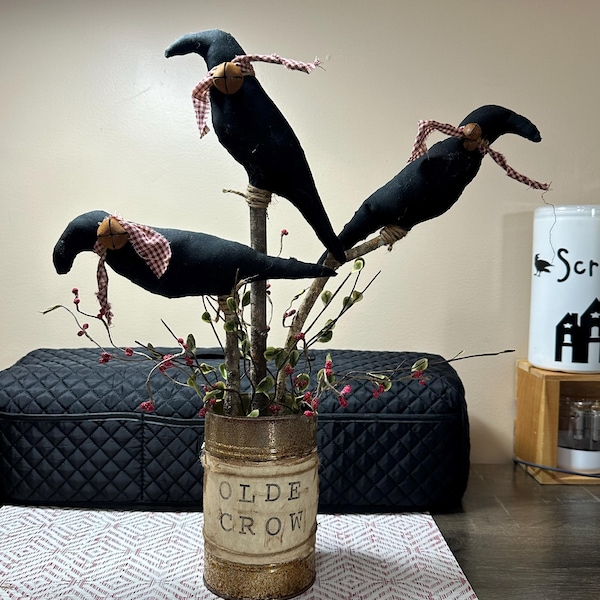 DIGITAL FILE Primitive Crows on Sticks, Crock Fillers, Pokes Printable ...