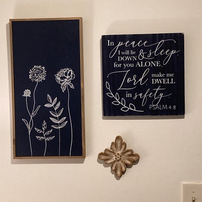 Psalm 4 8 Master Bedroom Wall Farmhouse Wall Decor Bedroom - Etsy