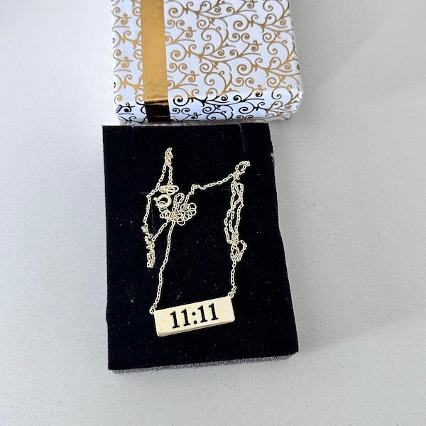 Angel Number Necklace, Sterling Silver Lucky Date Necklace , 11:11 ...