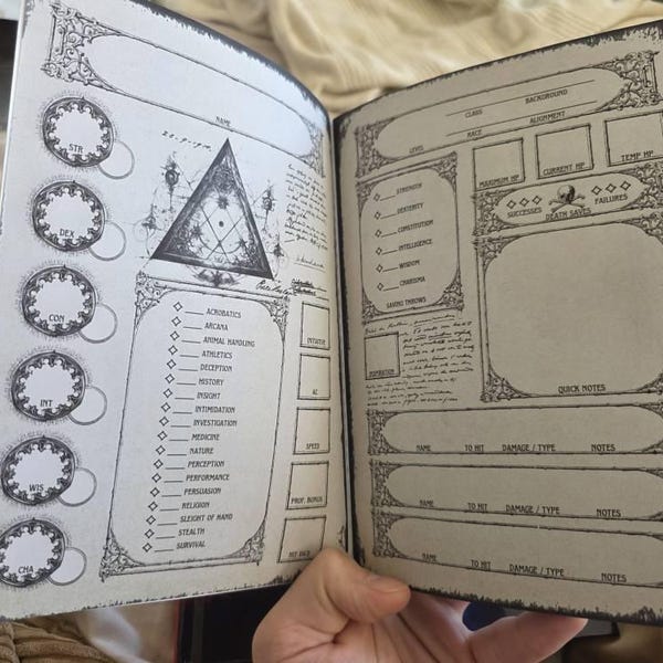 Gothic Dnd Journal 8x6" A5 | 90 Pages Paperback Notebook | Dungeons and ...