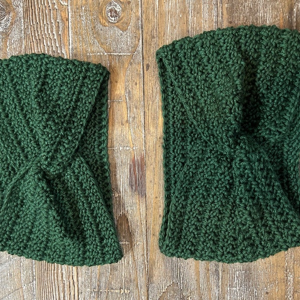 Crochet Pattern Herringbone Twist Ear Warmer Pdf Digital Download