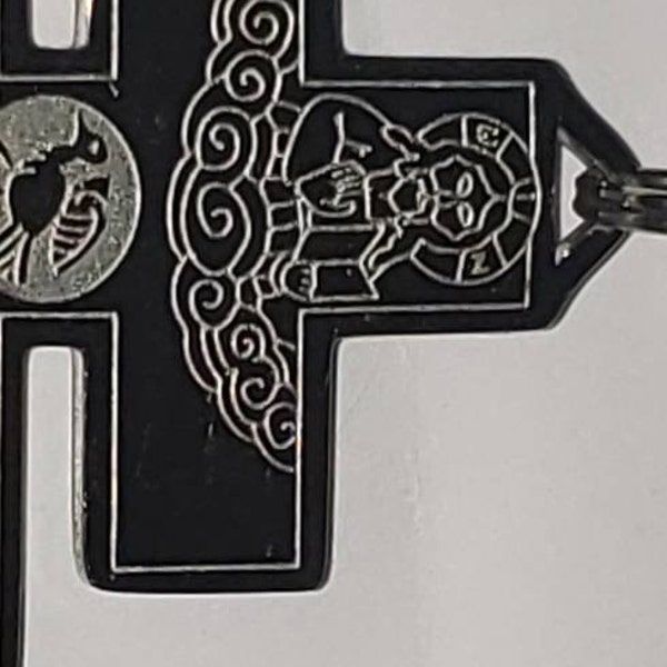 Large Ethiopian Coptic Cross, Etched in Stainless Steel on Chain | Sts ...