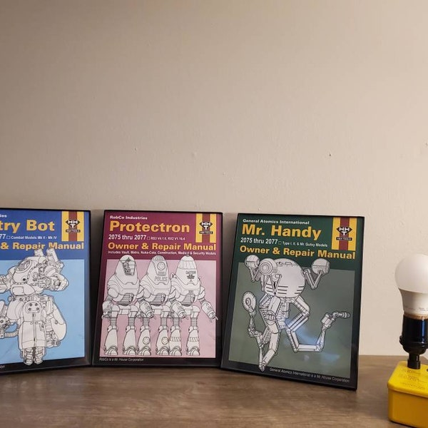 Fallout - Sentry Bot Owner and Repair Manual Cover - 8x10 or 16x20 ...