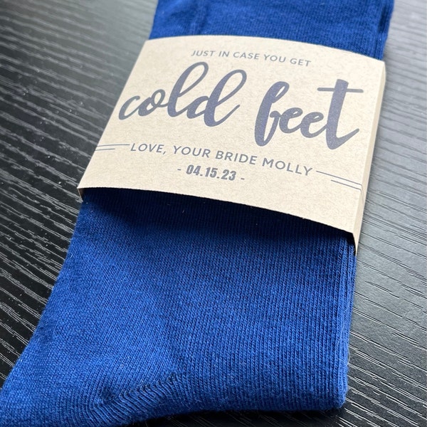 Groom Socks Gift From Bride on Wedding Day, No Cold Feet Socks With ...