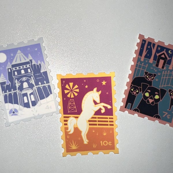 Nancy Drew Postage Stamp Die Cut Stickers - Three Vinyl Stickers - Etsy