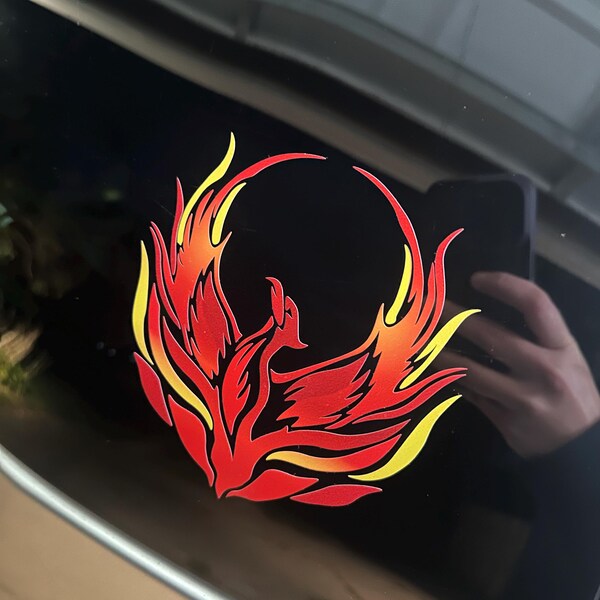 Decal Sticker Phoenix Rising From the Fire Flamed Fantasy Easy Rider ...