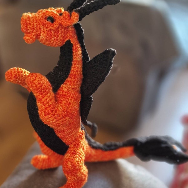 Curvy Flying Dragon Crochet Amigurumi Pattern DIGITAL PDF by Crafty ...