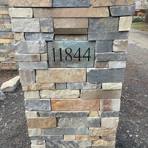 ADDRESS SIGN carved Stone House Number / Marker Plaque / | Etsy