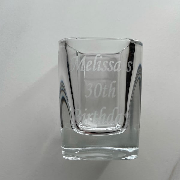 Personalized Square Shot Glass, Custom Engraved Shot Glass, Your Text ...