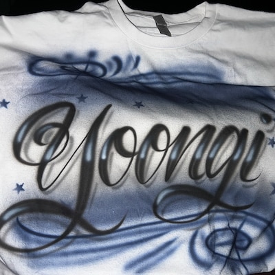 Airbrush T Shirt Script Name - Etsy