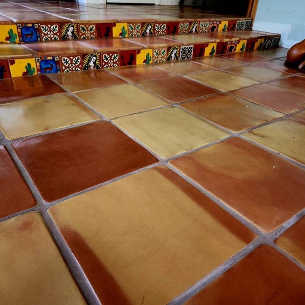 Glossy "green Aztec Sun" Mexican Talavera Ceramic Tiles 2x2 - Etsy