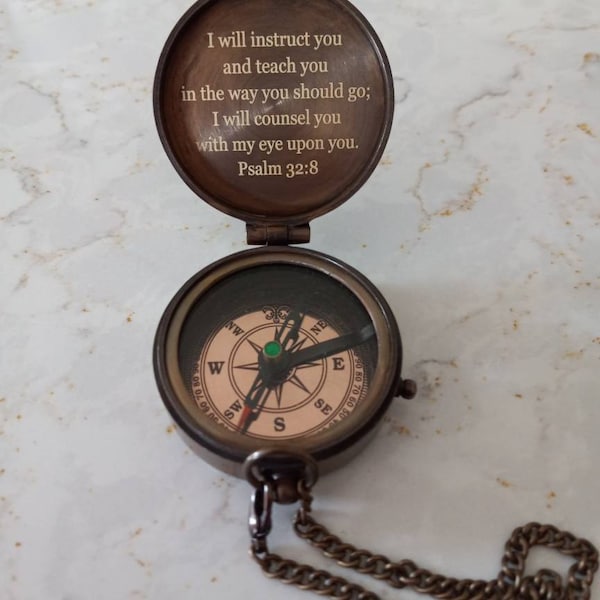 Compass, Engraved Compass, Baptism Gift, Baptism Compass, First ...