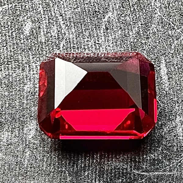 Emerald (octagon) Lab Grown Ruby - Etsy