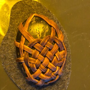 Atman Stone - M, Zen Rock Wrap, Meditation Stone, Kelp Fiber Wrapped ...